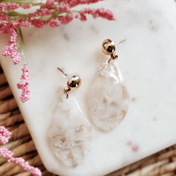 Boutique | Jewelry | Elizabeth Resin Stud Earrings | Poshmark